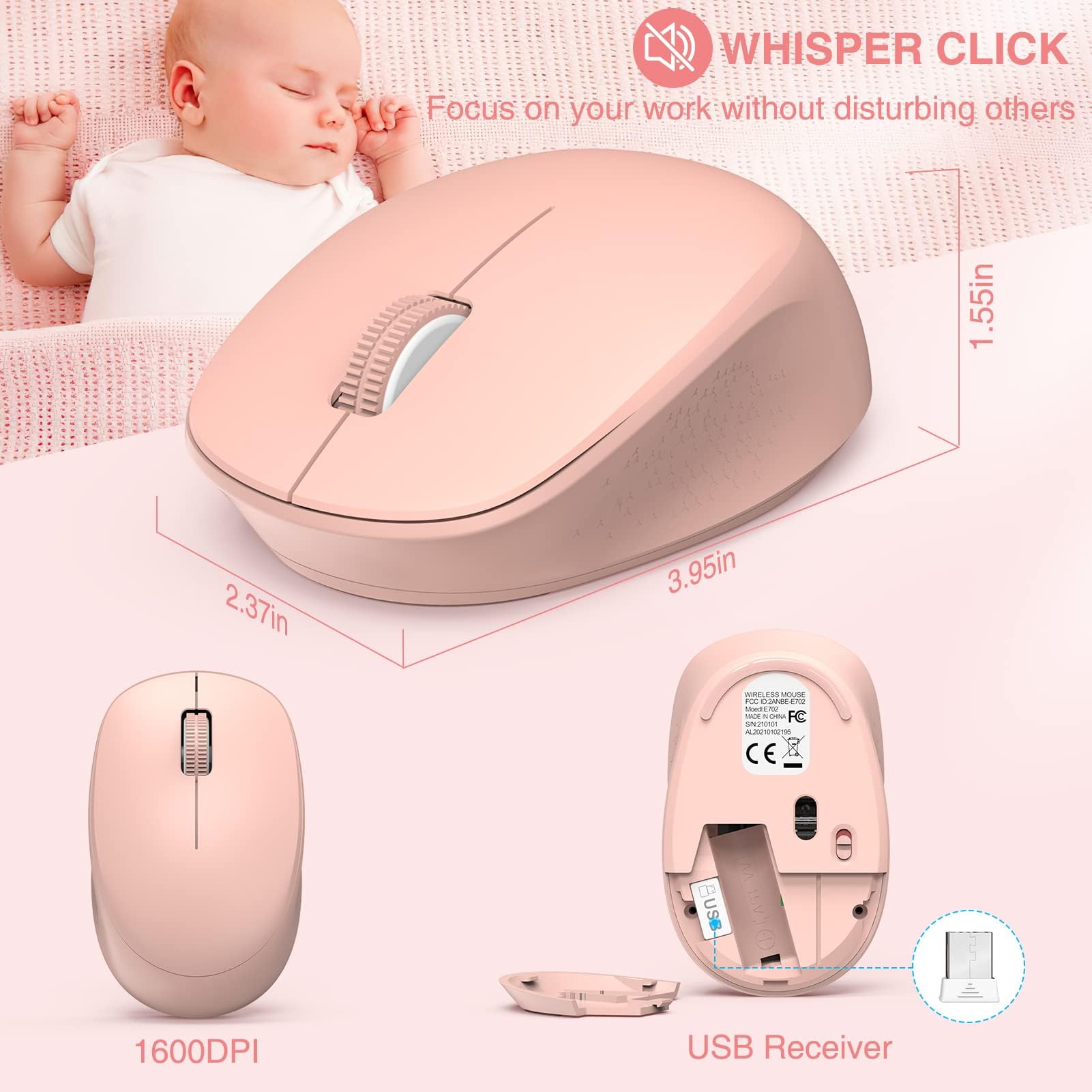 Wireless Keyboard and Mouse Combo with Phone Tablet Holder, 2.4G USB ...