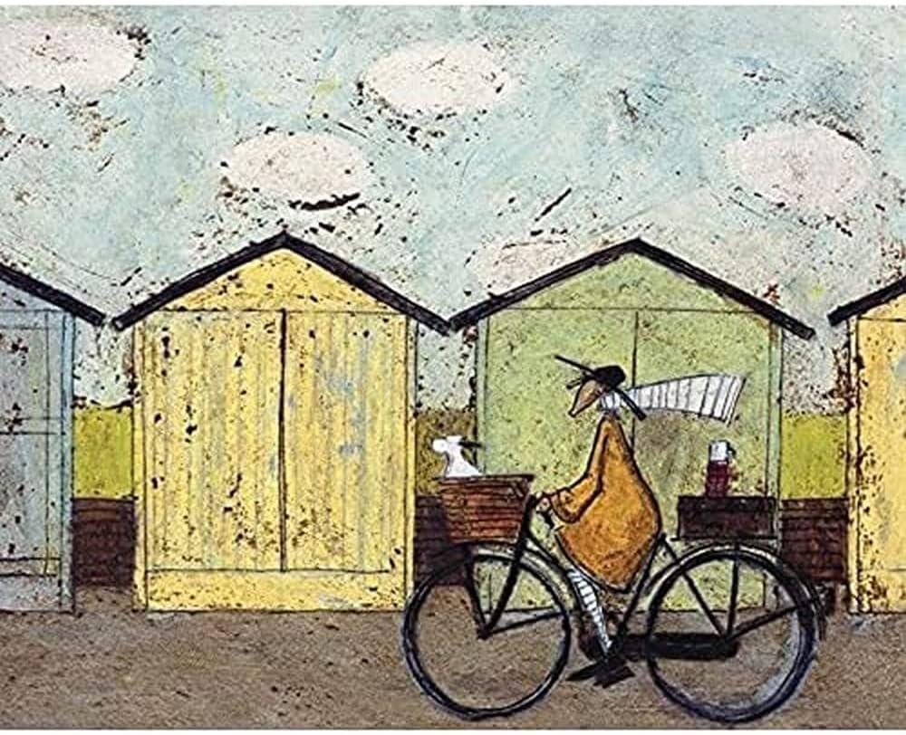 Sam Toft "Off For A Breakfast" Canvas Print, Cotton, Multi-Colour, 3.20 ...