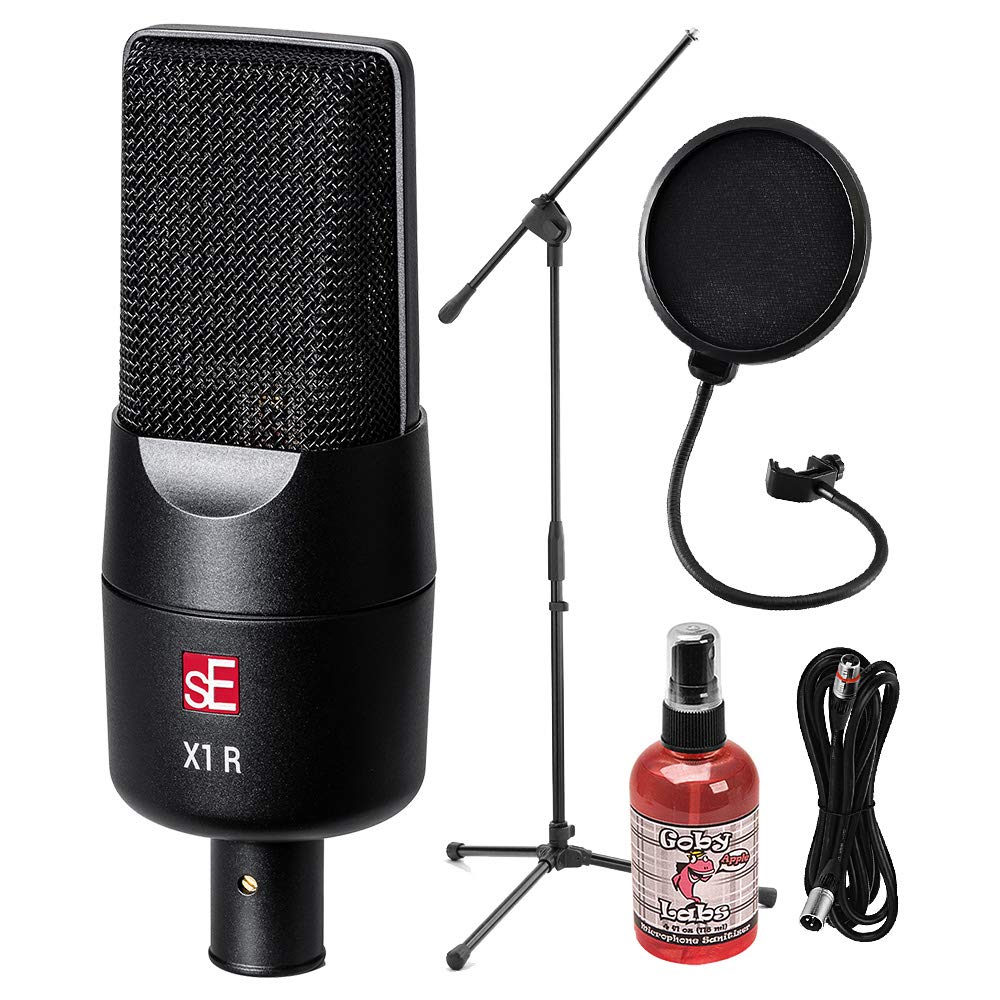 sE Electronics sE X1R Ribbon Microphone with Microphone Boom Stand ...