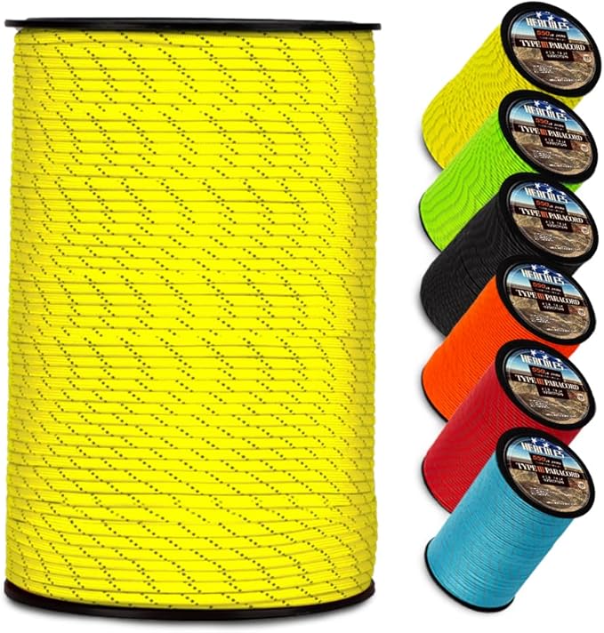Amazon.com: HERCULES Type III Paracord 550 Paracord Rope Parachute Cord ...