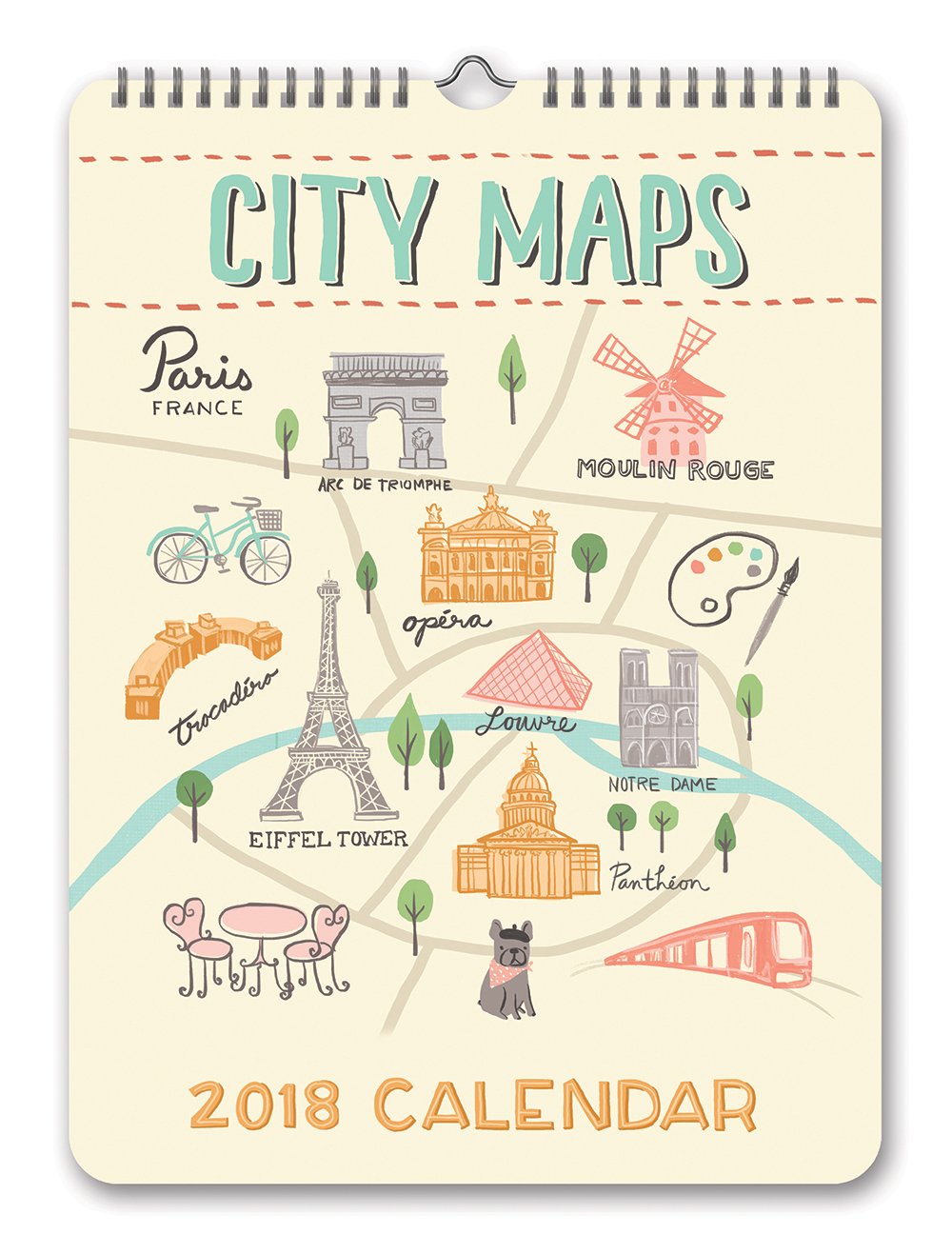 Amazon.co.jp: City Maps 2018 Poster Calendar : Orange Circle Studio ...