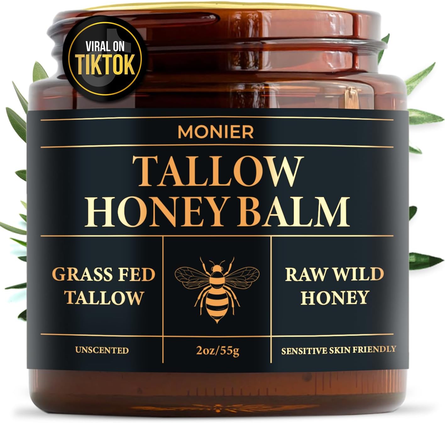Amazon.com: MONIER Tallow and Honey Balm for Face, Beef Tallow for Skin ...