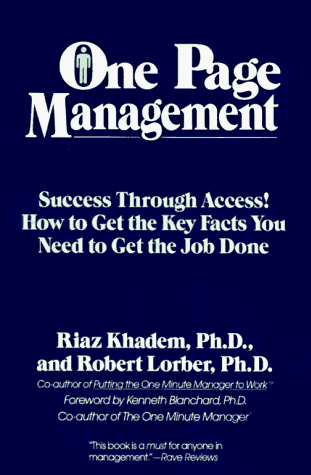 One Page Management: Success Through Access! How to Get the Key Facts ...