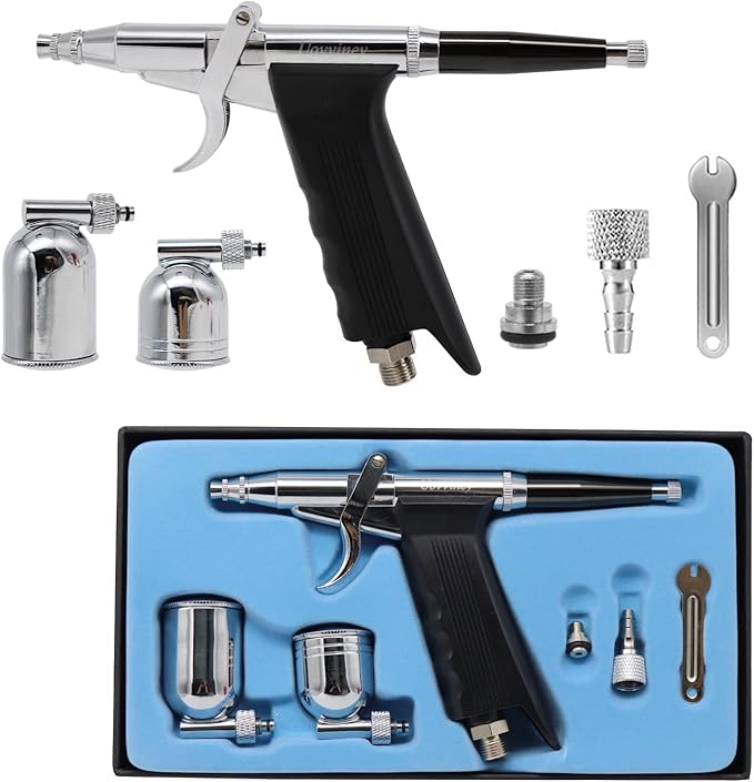 Amazon.com: Uovviney Trigger Airbrush Gun with 0.3mm Needle Airbrush ...