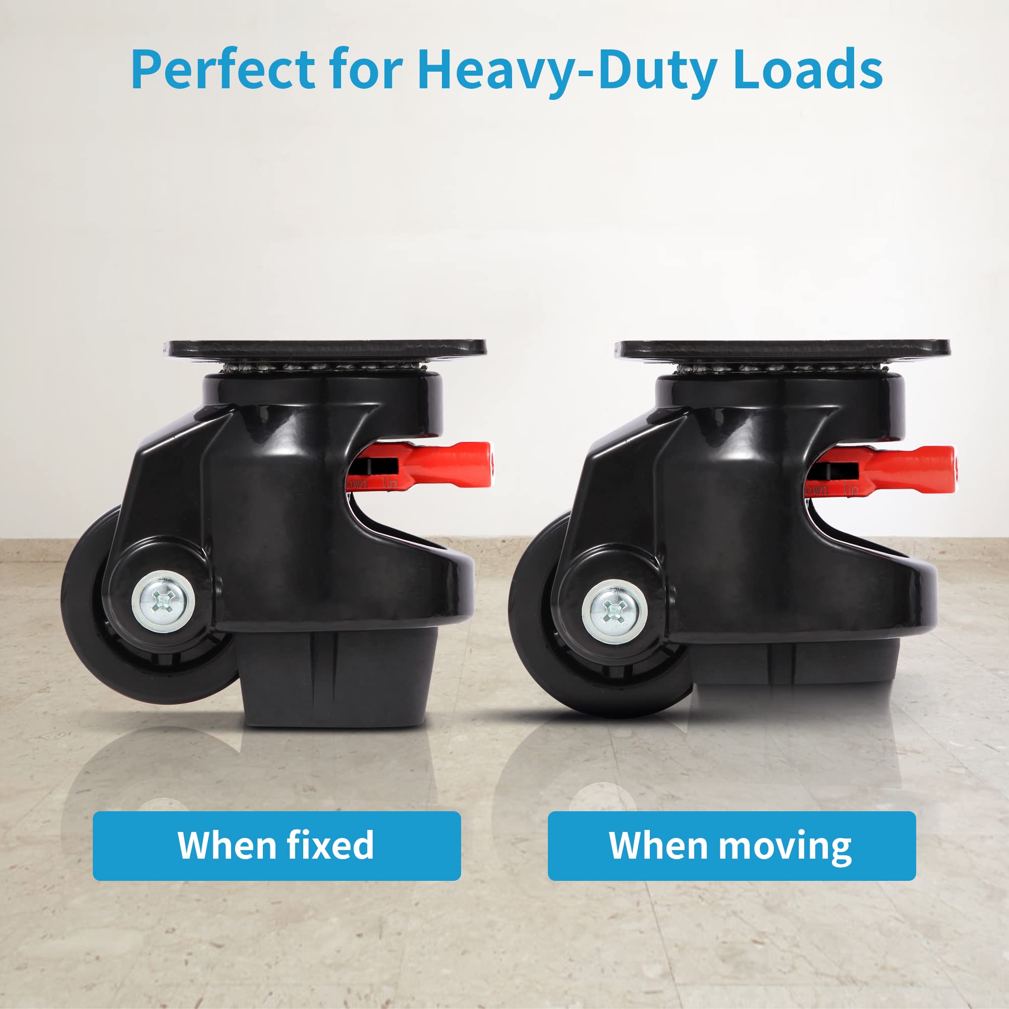 Snapklik.com : Nefish Leveling Casters Set Of 4 Heavy Duty 80F ...