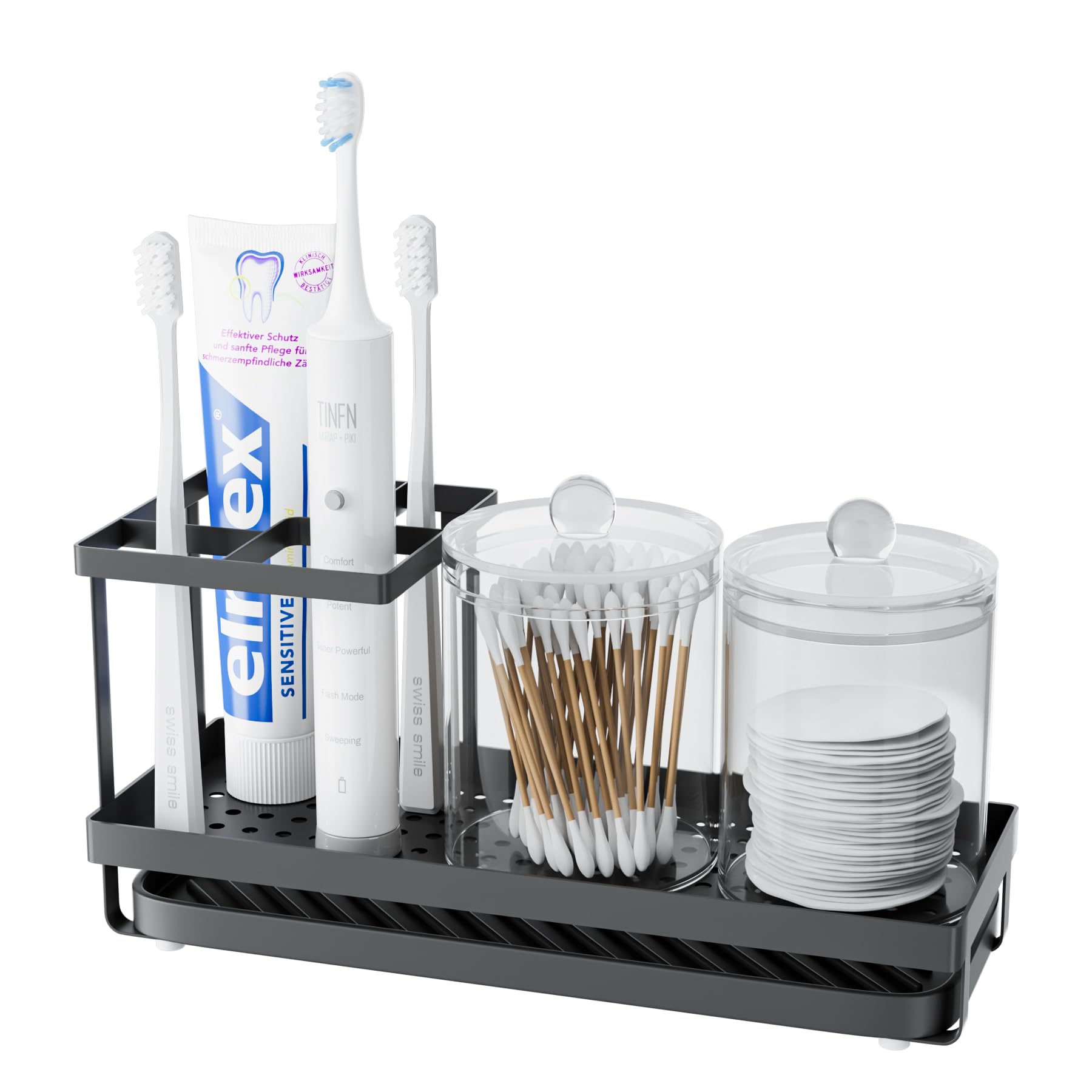 Amazon.com: JDOTL Bathroom Toothbrush Holder Set with 2 Canisters ...