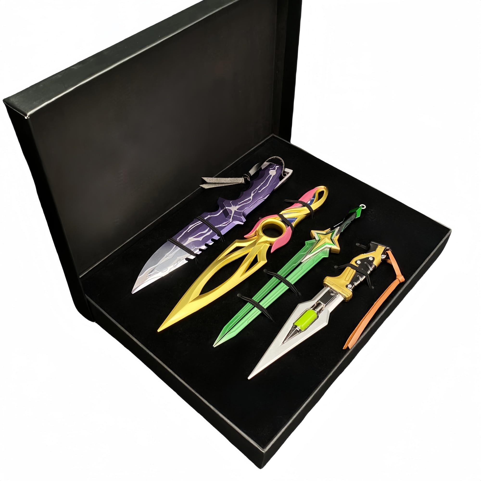 Amazon.com : Game Box Set of 4 Valorant Knife Metal Martial Arts Weapon ...