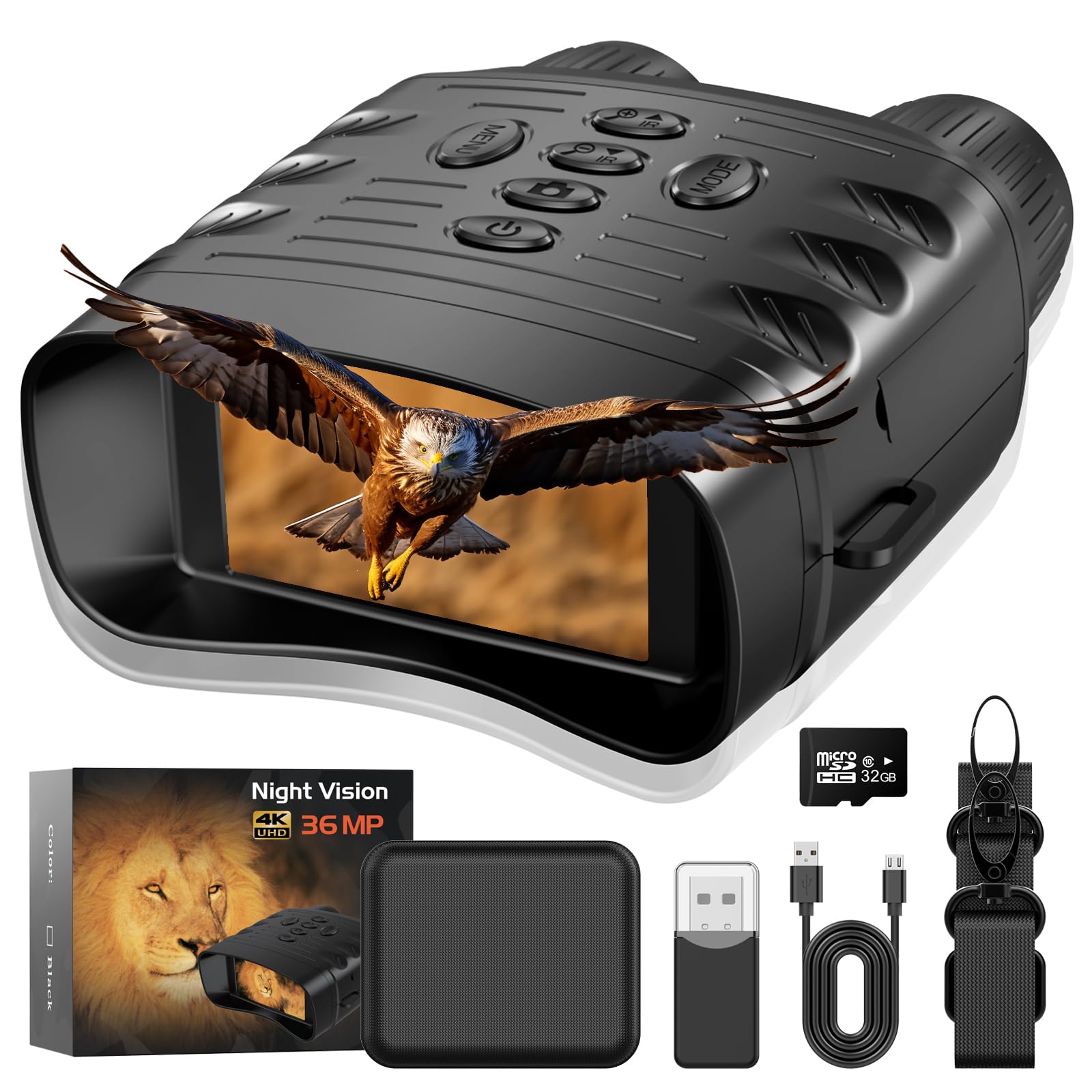 Snapklik.com : Night Vision Goggles 4K 36MP FHD Binoculars Infrared For ...