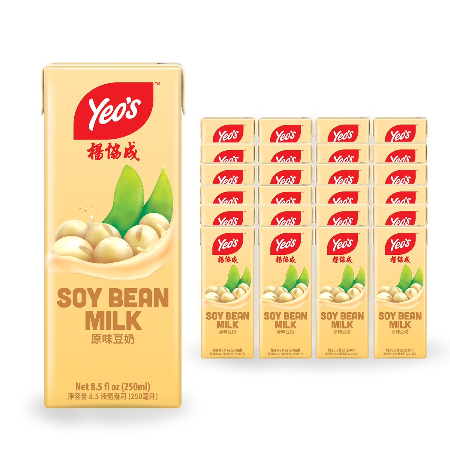 Amazon.com: Yeo’s Soy Milk Drink, 8.5 Oz (Pack of 24) – Lactose-Free ...