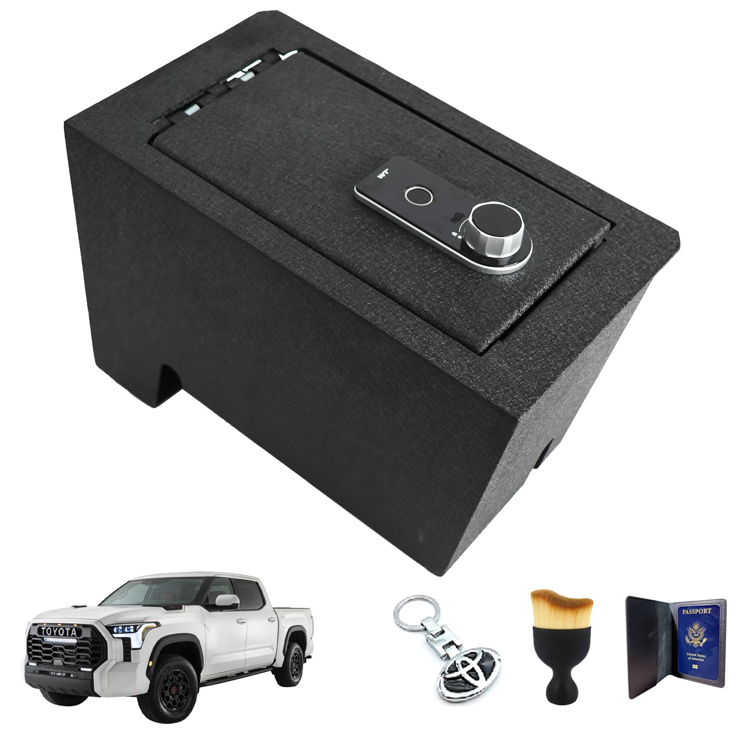 Amazon.com: XProudeer Center Console Safe Box Gun Safe Compatible with ...