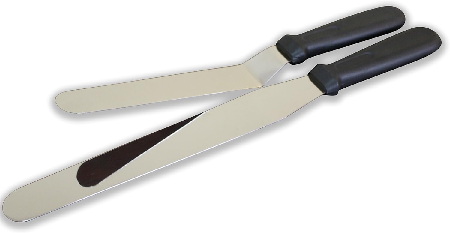Amazon.com: Icing spatula Set of 2. Straight and offset cake decorating ...