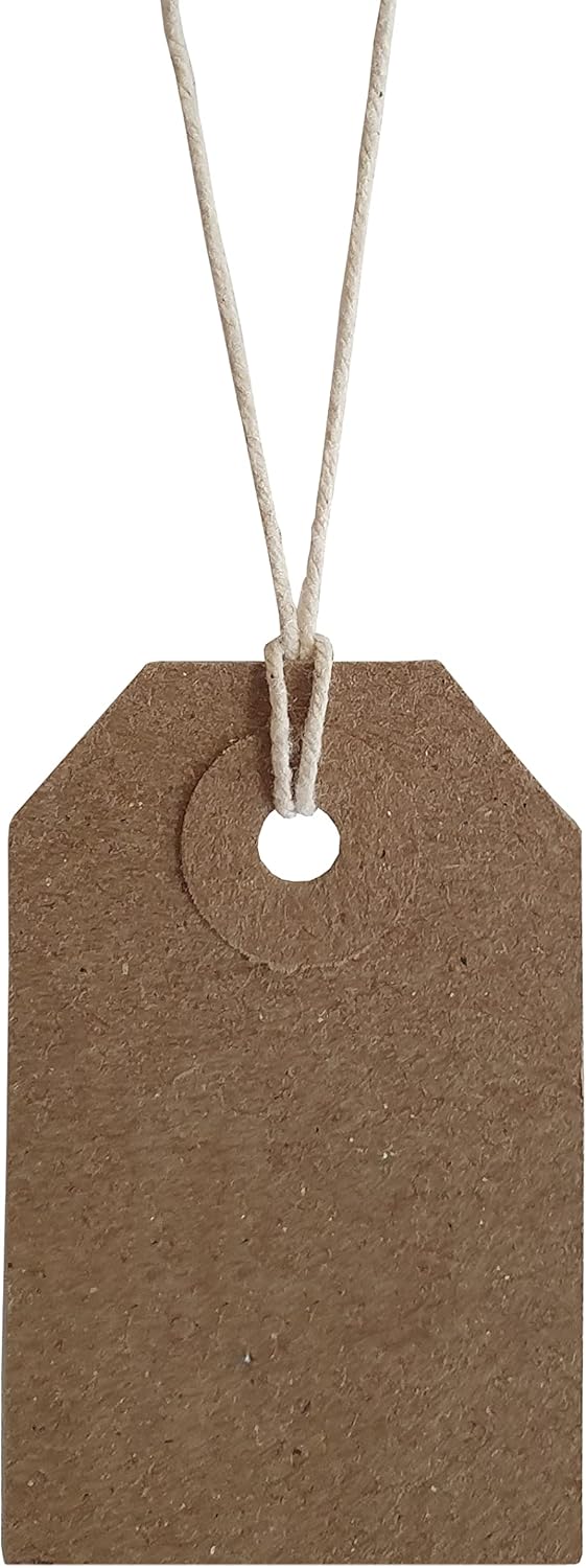 Swift Strung Tags Brown Reinforced Card Clothing Parcel Label String ...