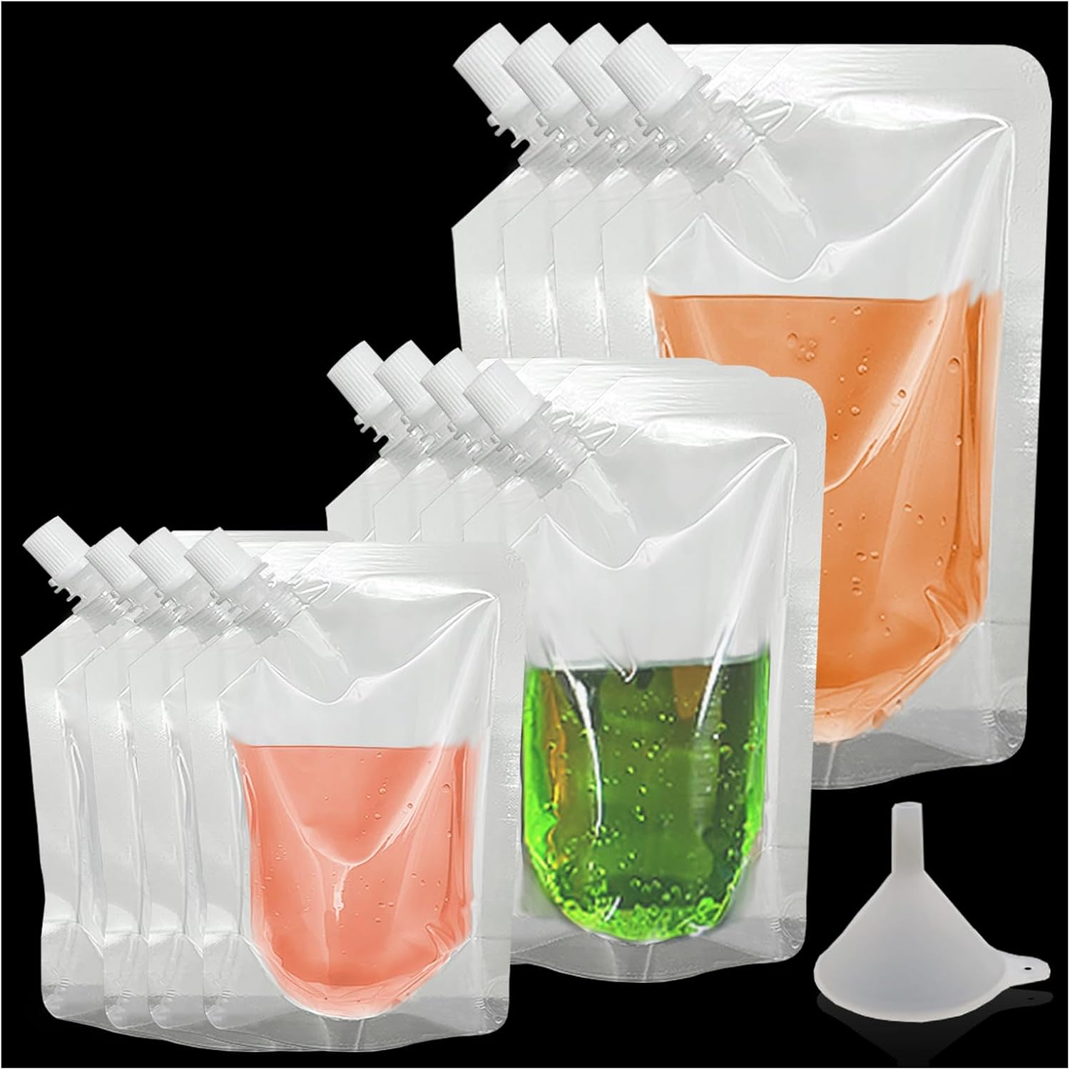 Amazon.com | 12Pcs Drinks Flasks Juice Flasks Plastic Flasks ...