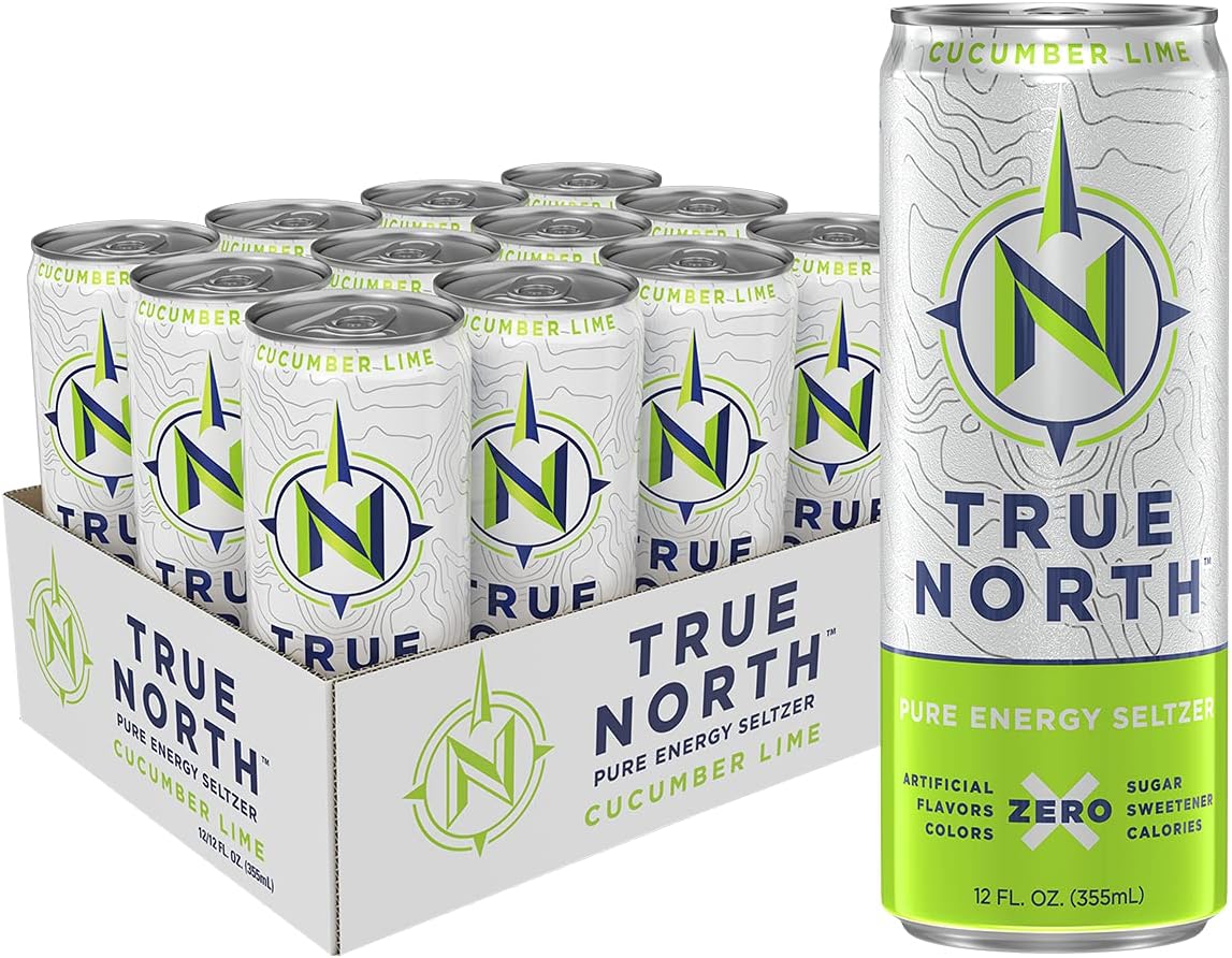 Amazon.com : True North Pure Energy Seltzer, Cucumber Lime, 12 Fl Oz ...