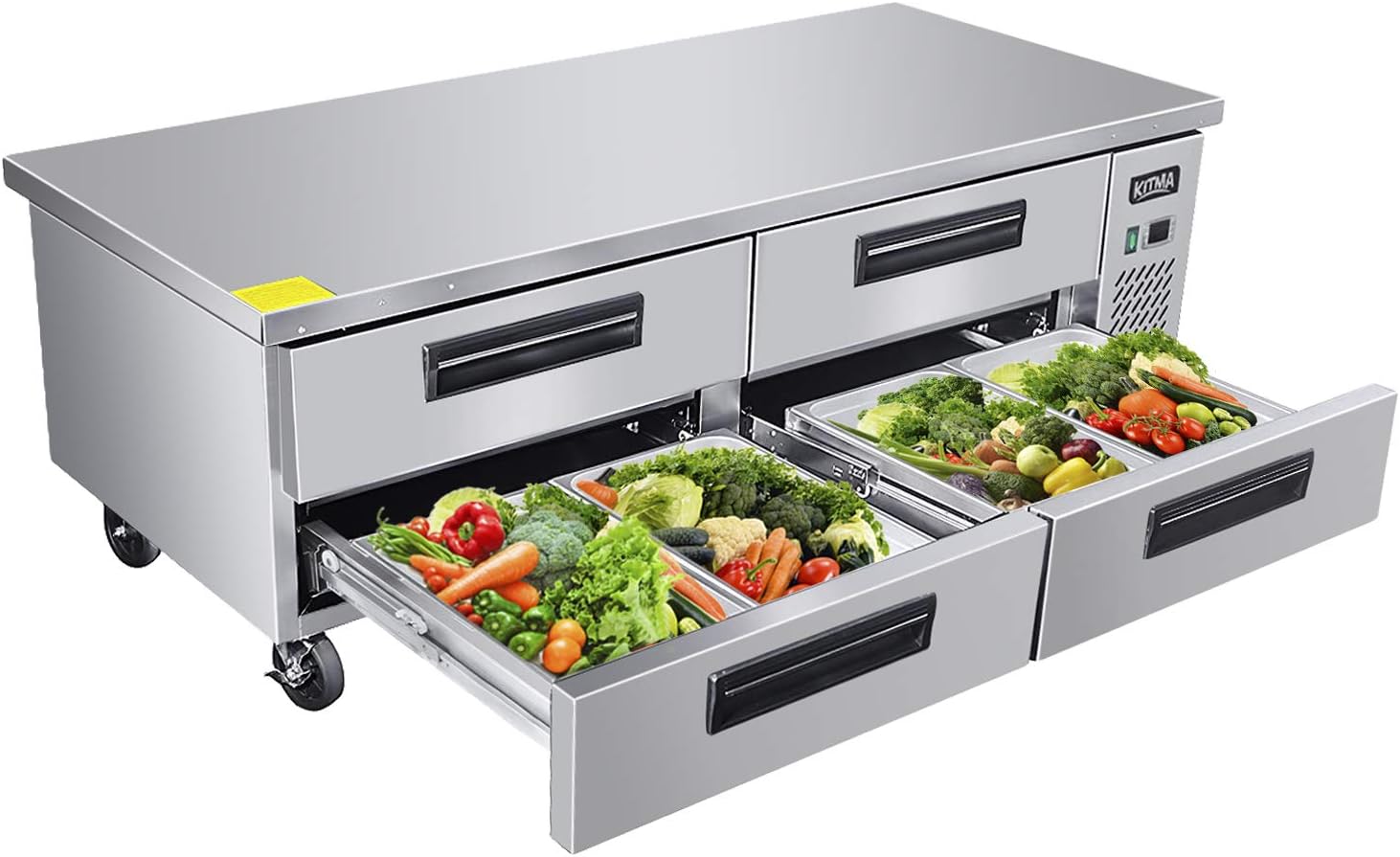 Amazon.com: KITMA Commercial Refrigerated Chef Base with Drawer ...