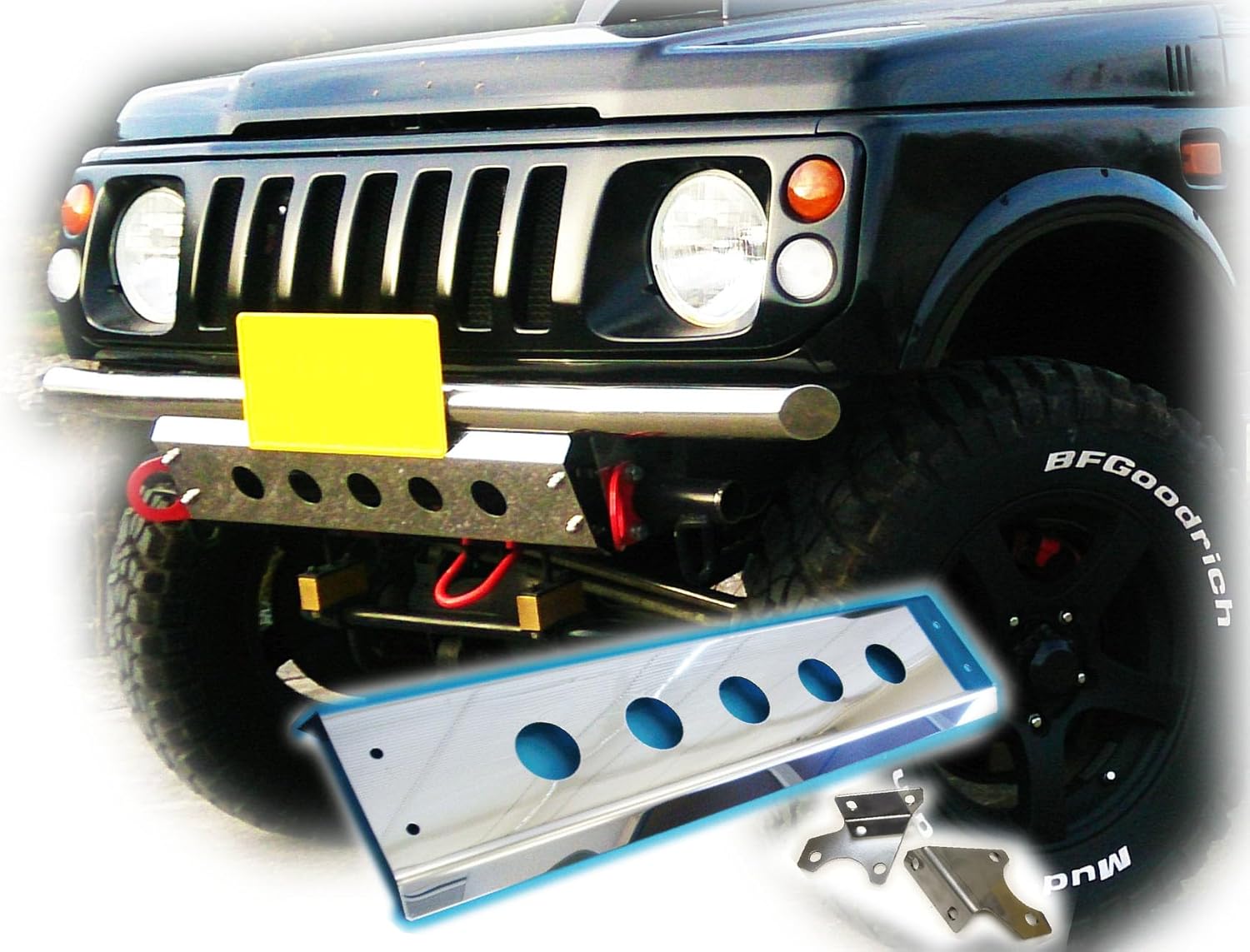 Amazon | NTS GIKEN (NTS技研) フロントバンパー JA11 / SJ30 /JA71 / JA22 / JA12 ジムニー jimny バンパー スキッドバンパー ...