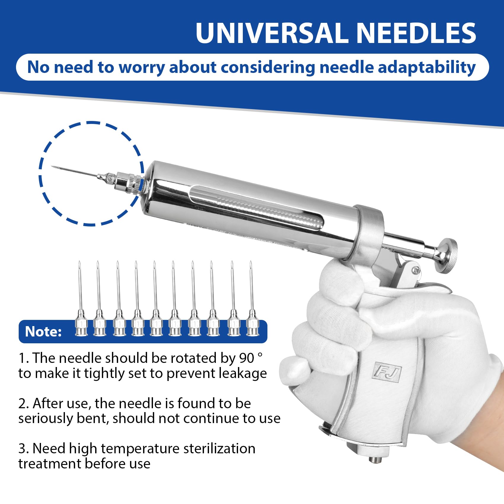 Snapklik.com : 50ML Continuous Livestock Syringe, Adjustable Syringe ...