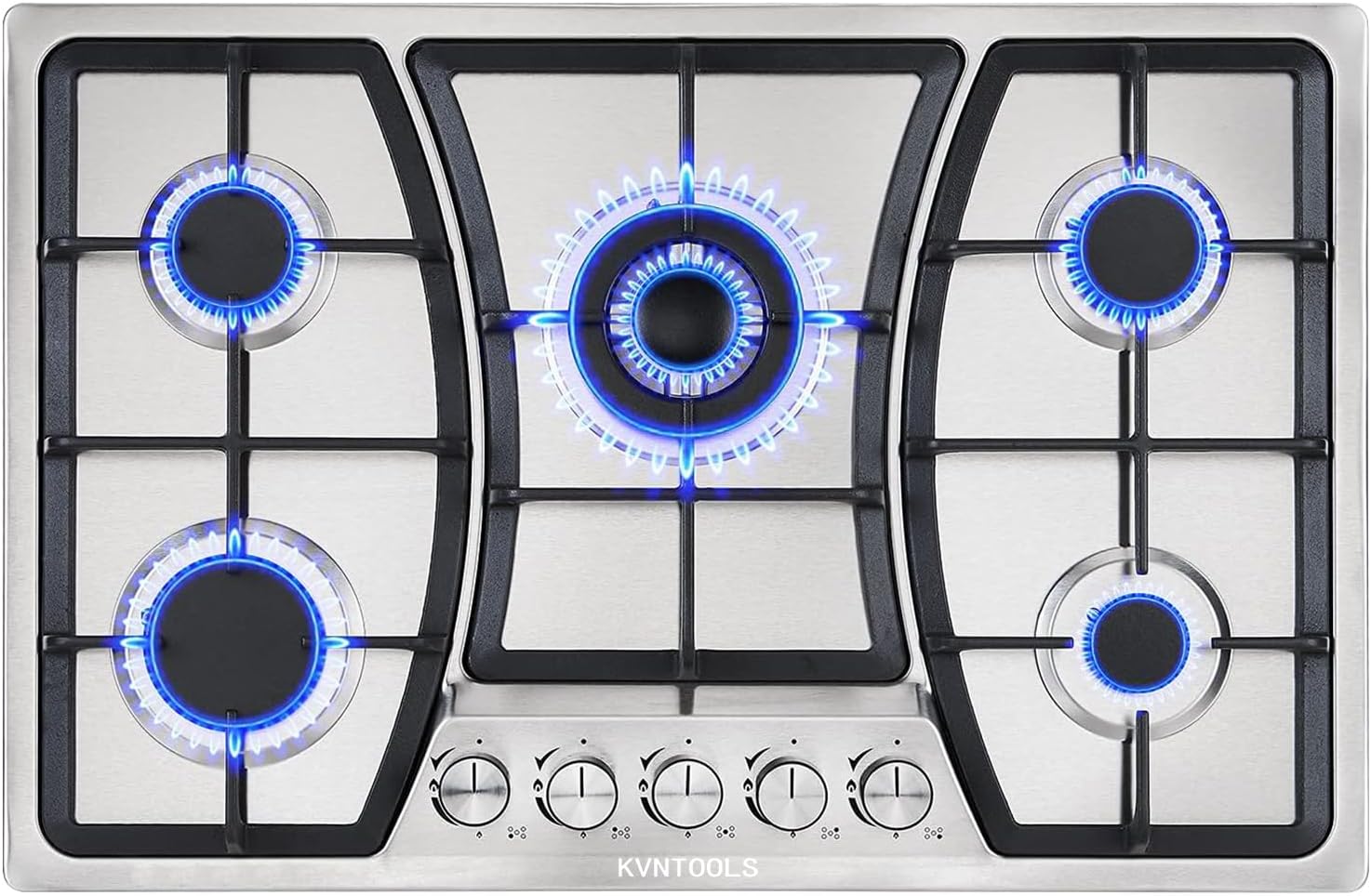 Amazon.com: VEVOR 30-inch Gas Cooktop, 5 Burners Built-in Gas Stove Top ...