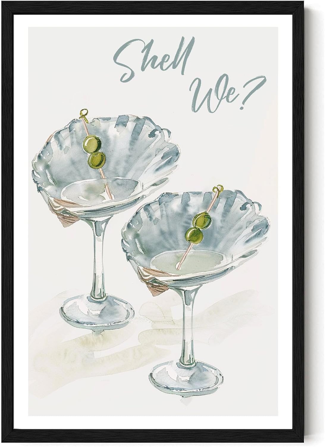 Amazon.com: Shell We Poster - Martini Shell Cocktail Poster Decor ...