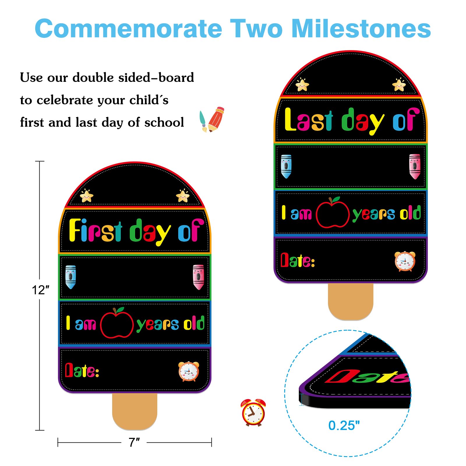 Snapklik.com : First Day Of School Sign - Reusable & Erasable First Day ...