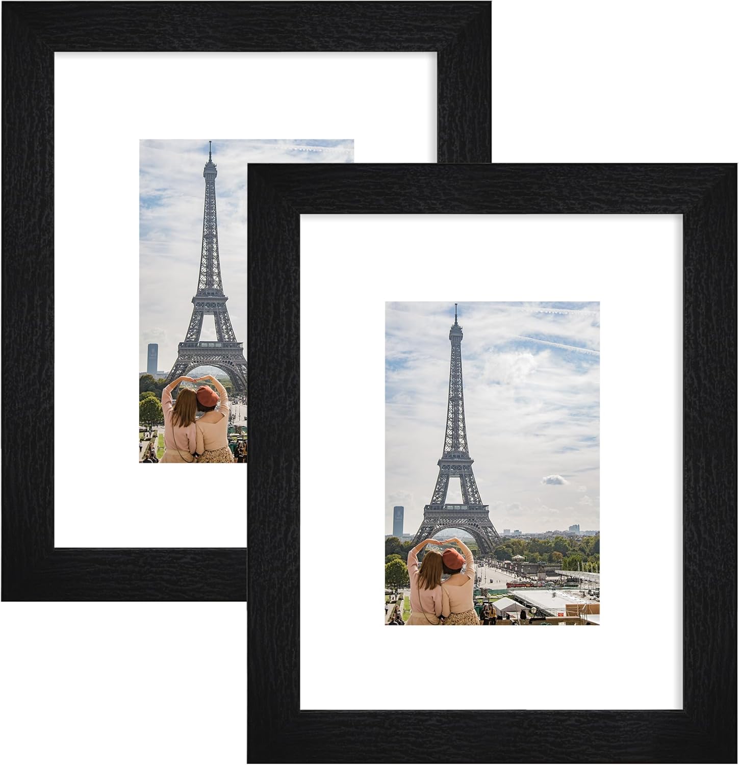 Amazon.com - Hongkee 8x10 Picture Frame Set of 2, Made of Real Glass ...
