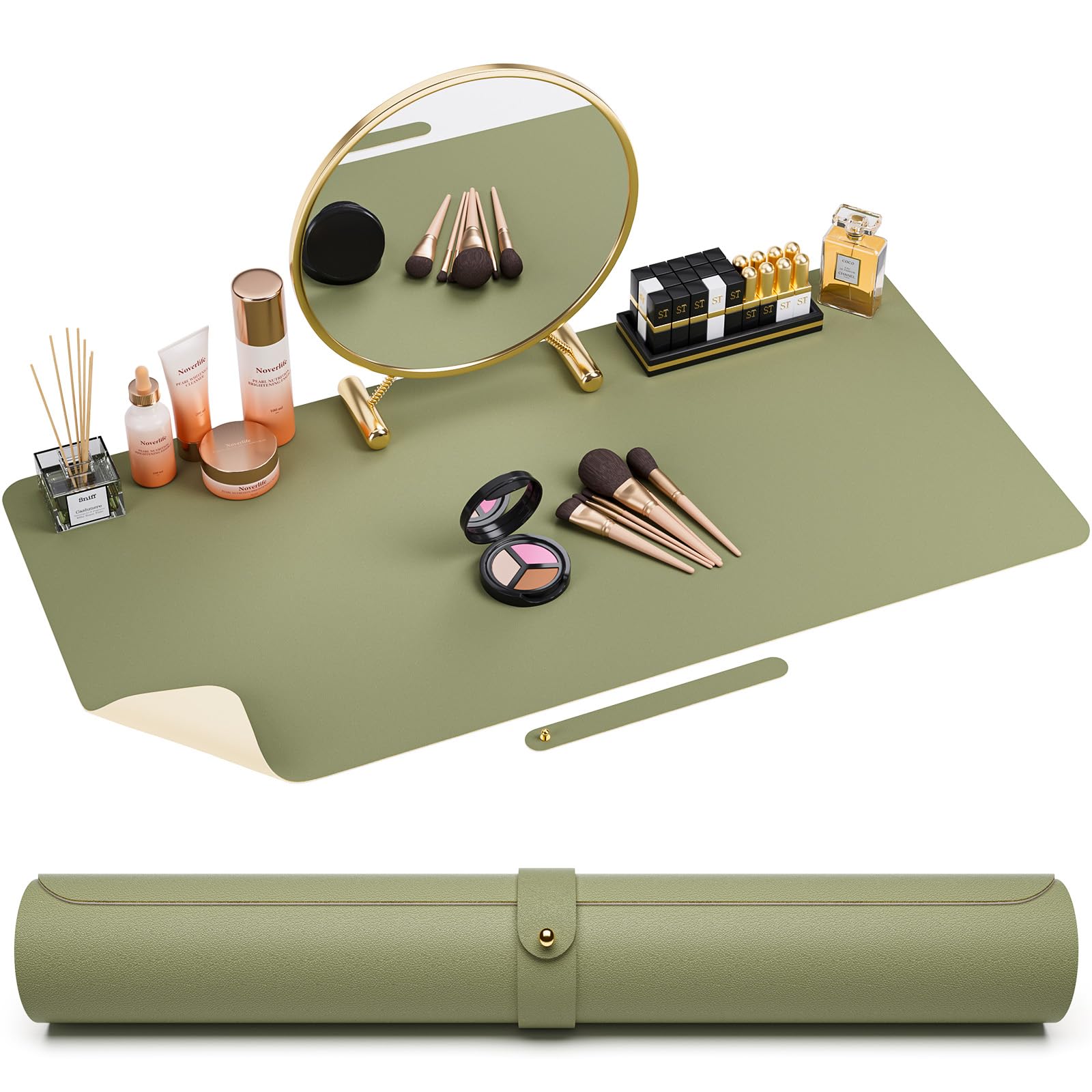 Amazon.com: Noverlife Large Makeup Mat for Vanity, Dual-Sided Vanity ...