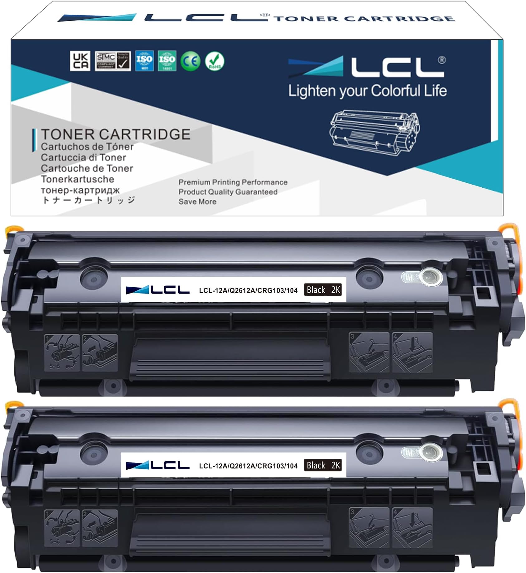 HP 12A Cartouche de toner d'origine pour LaserJet noir (Q2612A ...