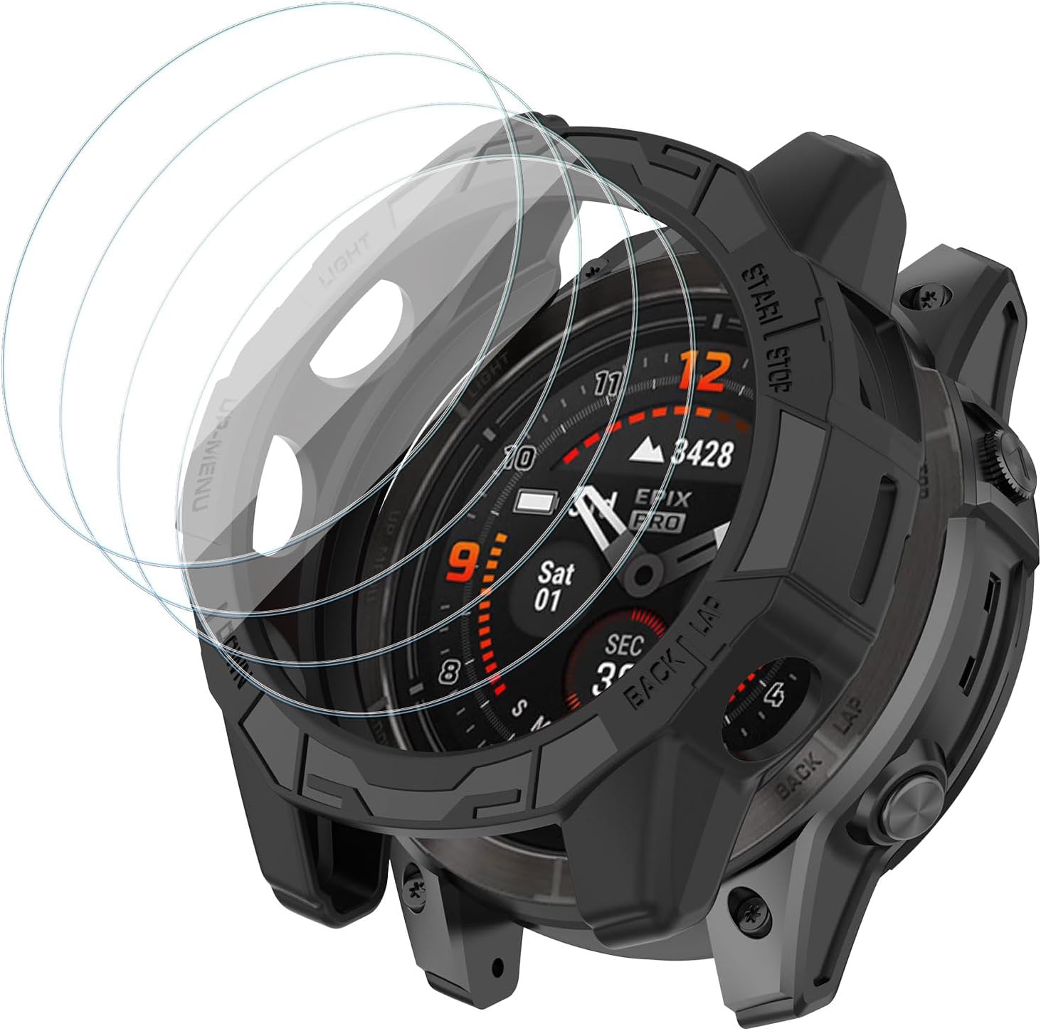 Amazon.com: [1+4 Pack] Compatible with Garmin Fenix 7X / Fenix 7X Pro ...