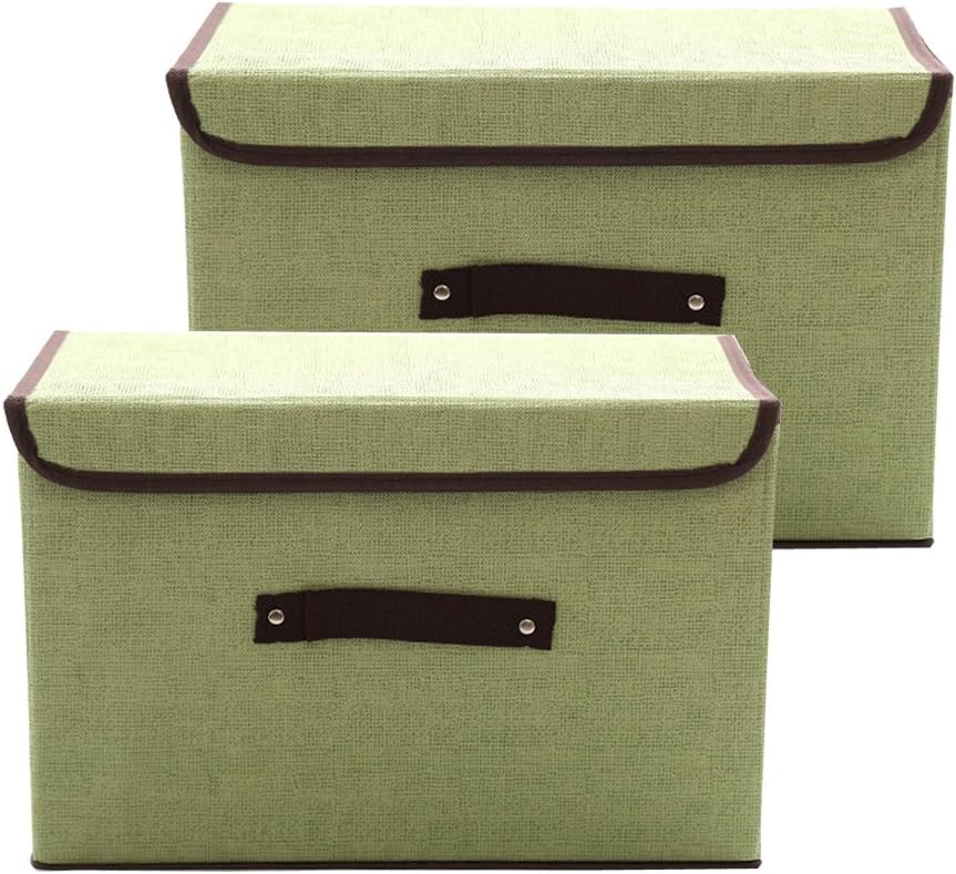 Amazon.com - MOCOFO Set of 2 Foldable Storage Box with Lids and Handles ...