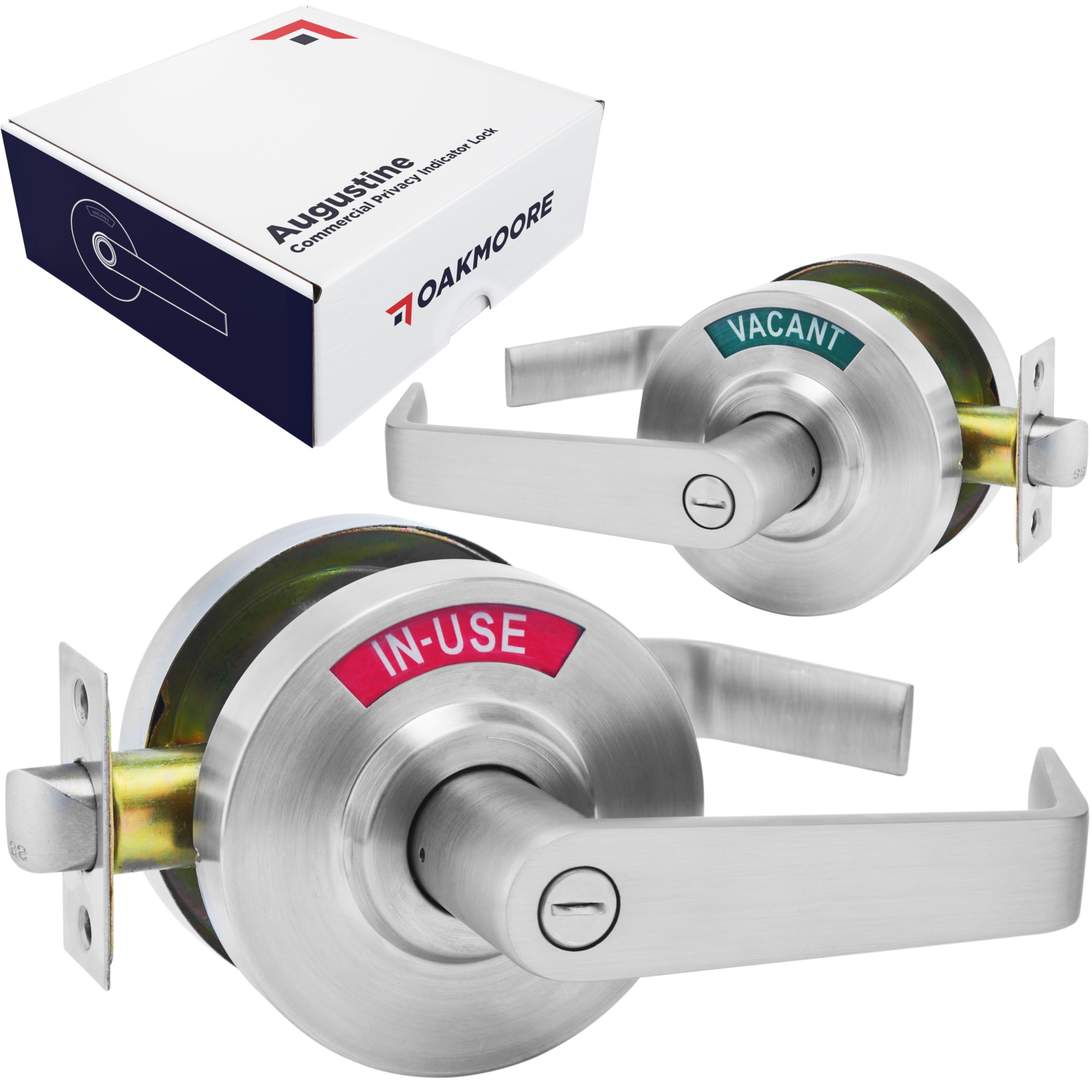 Amazon.com: OAKMOORE Commercial Bathroom Door Handle with Indicator ...