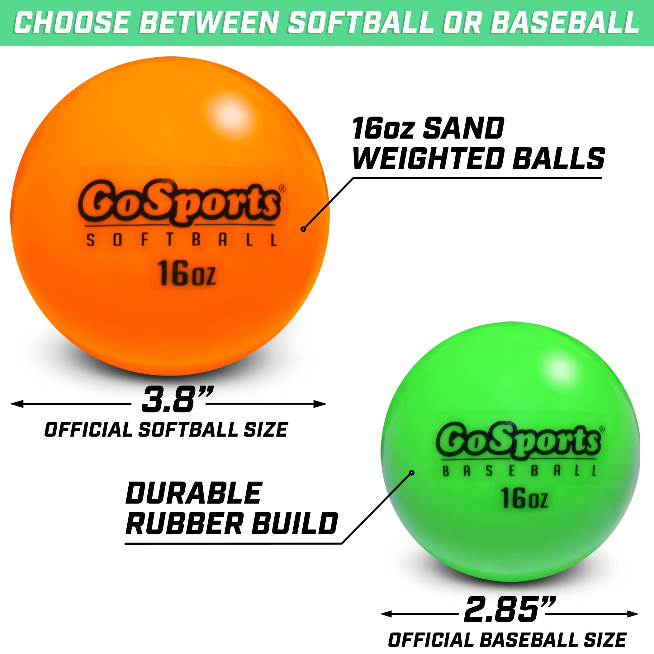 Snapklik.com : GoSports Weighted Training Balls - Hitting & Pitching ...