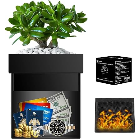 Younion Flower Pot Diversion Safe with Key Lock, Secret Hidden Safe ...