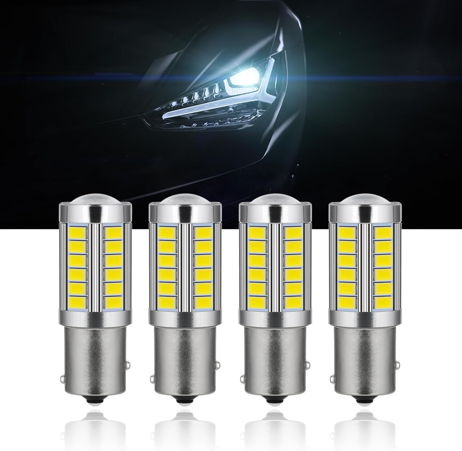 Amazon.com: QODOLSI 4 PCS Led Bulb, 6500K Brake Lights Bulb, 33SMD 5730 ...