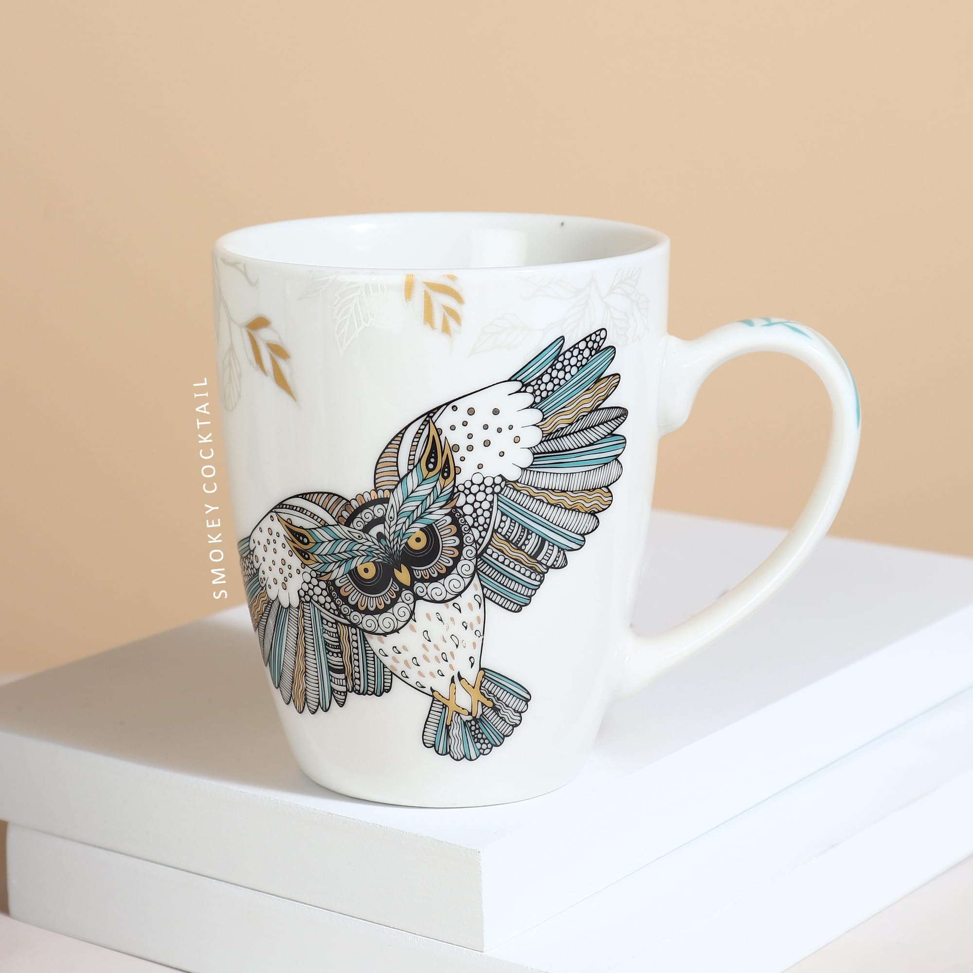 Buy SMOKEY COCKTAIL Ceramic Modern Birds Design Coffee Mug Set of 1 ...