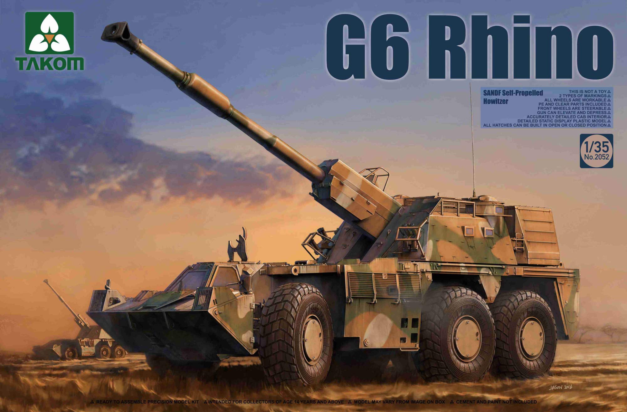 Buy TAKOM Tak 2052 Model Kit G6 Rhino SANDF Self Propelled Howitzer ...