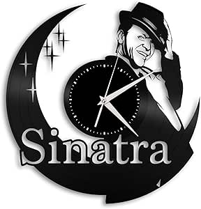 PODODO Frank Sinatra Clock Gift Idea for Him for Her Romantic Art Vinyl ...