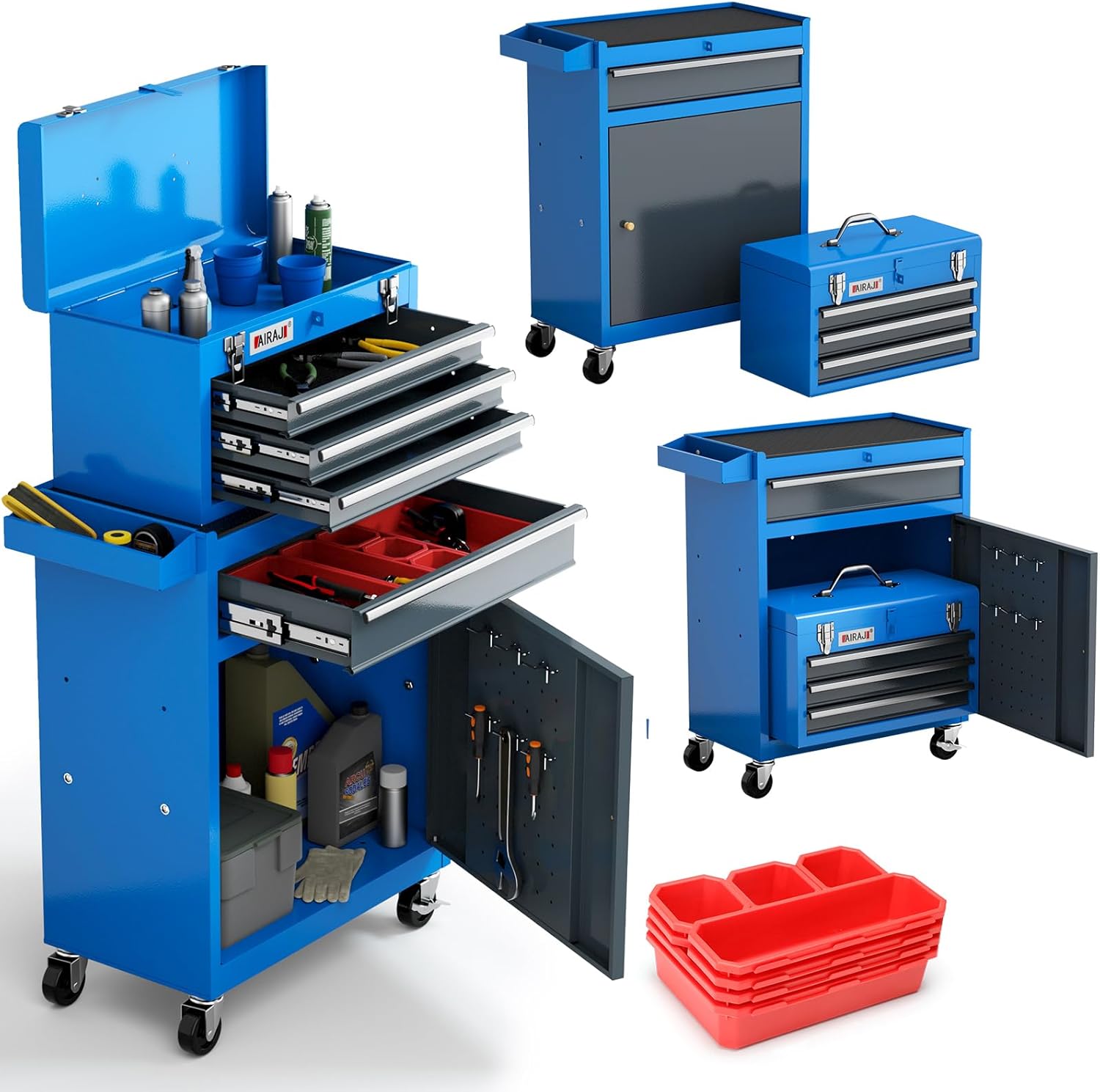 Amazon.com: AIRAJ PRO 4-Drawer Tool Chest,Rolling Tool Chest with ...