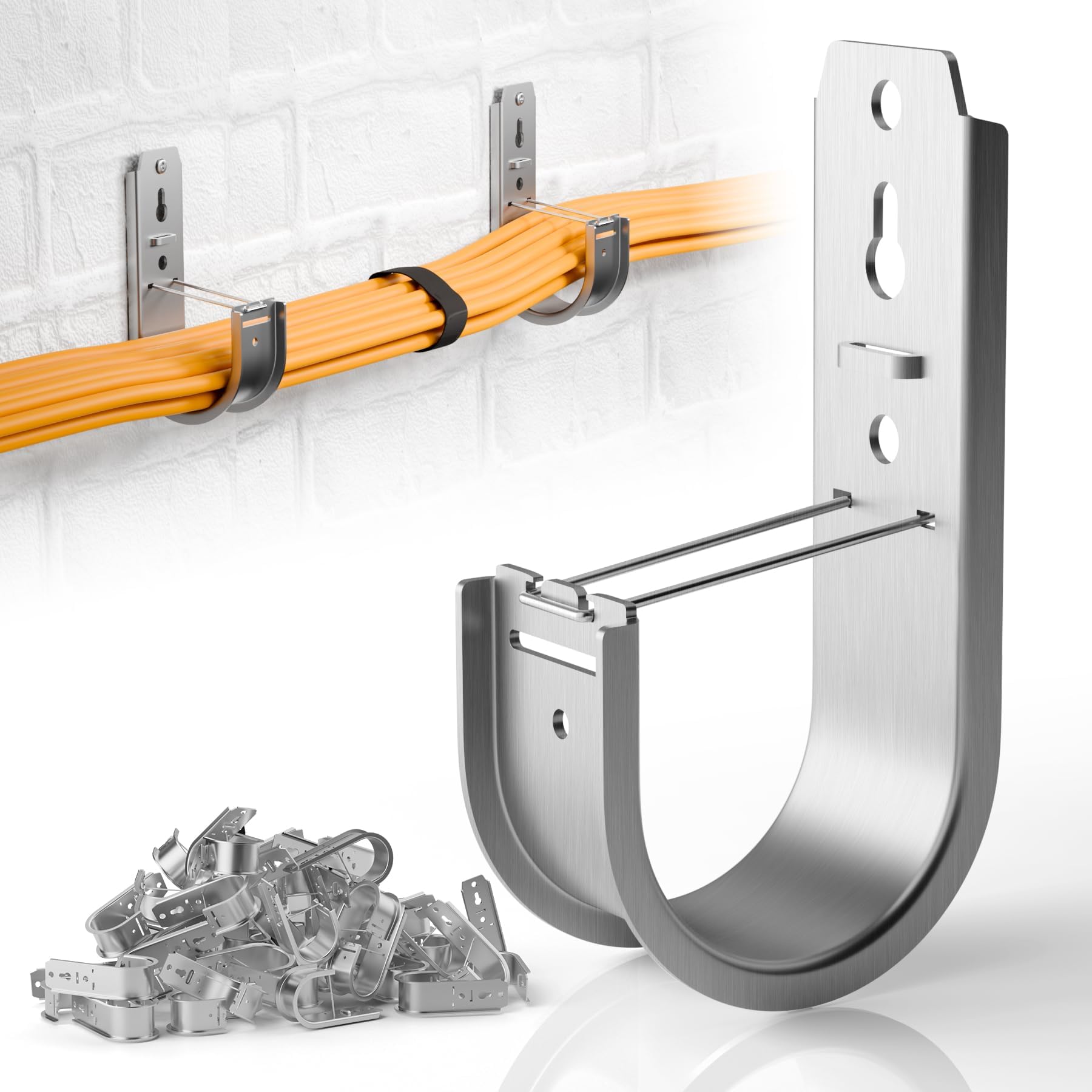 Amazon.com: MBJZSL 100 Pcs Cable Support, 2-Inch J Hooks Heavy Duty ...