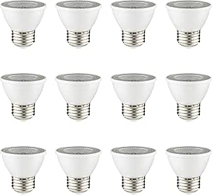 Sunlite LED PAR16 Dimmable, Short Neck Recessed Spotlight Light Bulb, 7-Watt, (50W Halogen ...