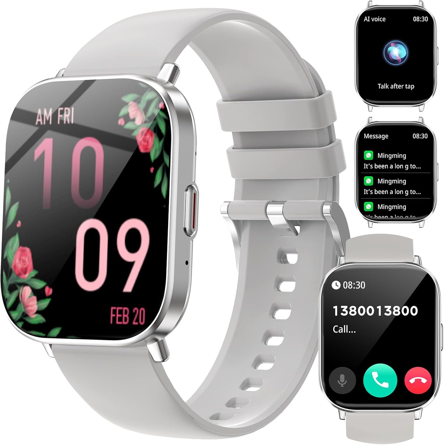 Fitonus Smartwatch Women Men with Phone Function, 2.01 Inch Full Touch ...