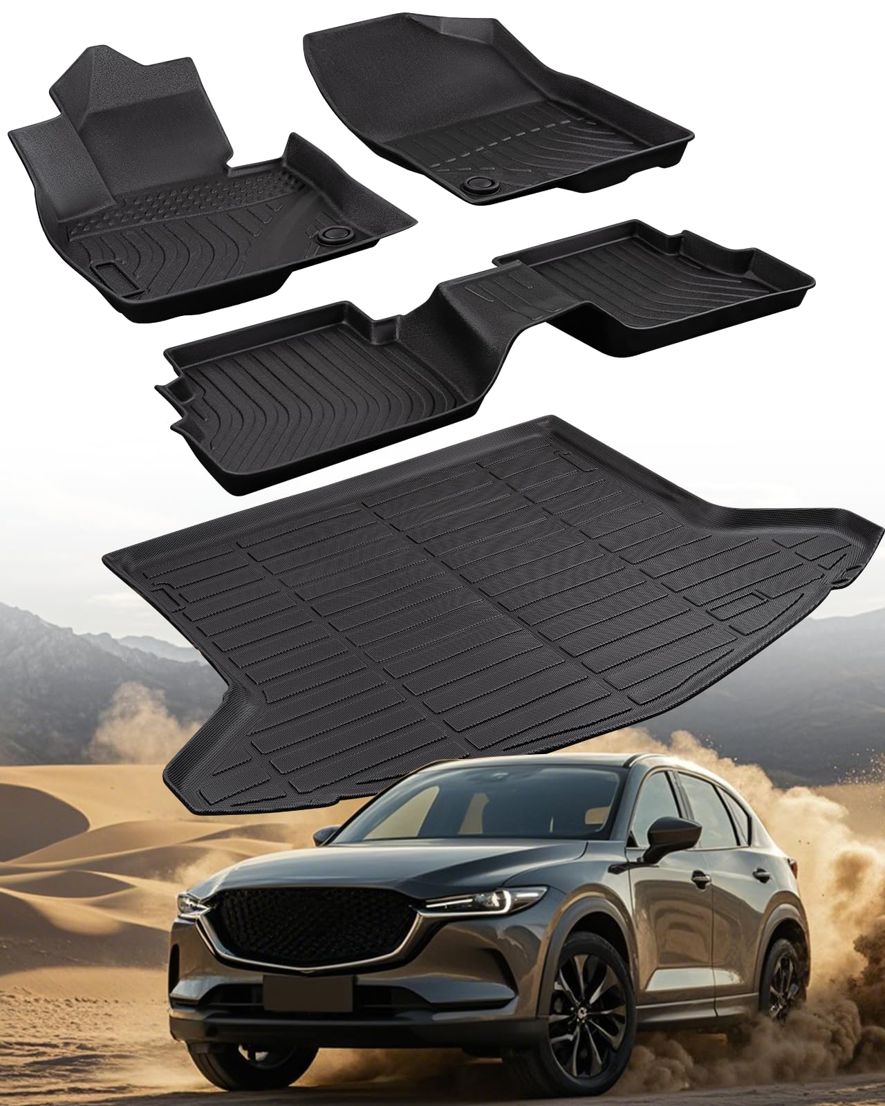 Amazon.com: CARdant® for Mazda CX5 Floor Mats 2017-2024, All-Weather ...