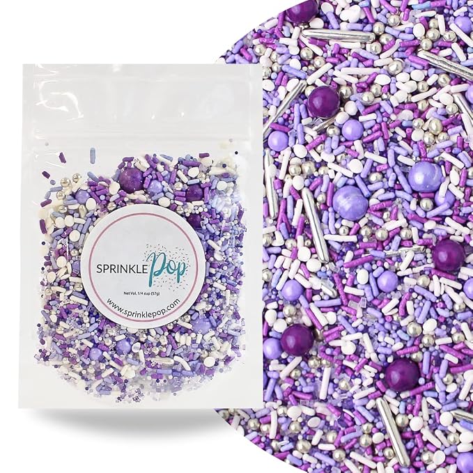 Amazon.com: Sprinkle Pop Perfectly Purple Sprinkle Mix| Purple White ...
