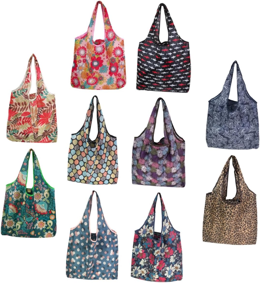 Amazon | [Cabilock] 10個 ショッピングバッグ ベーカリーバッグ ファブリックトートバッグ キャンディートート キッズグッズバッグ クッキーポーチ 多機能 エコバッグ ...