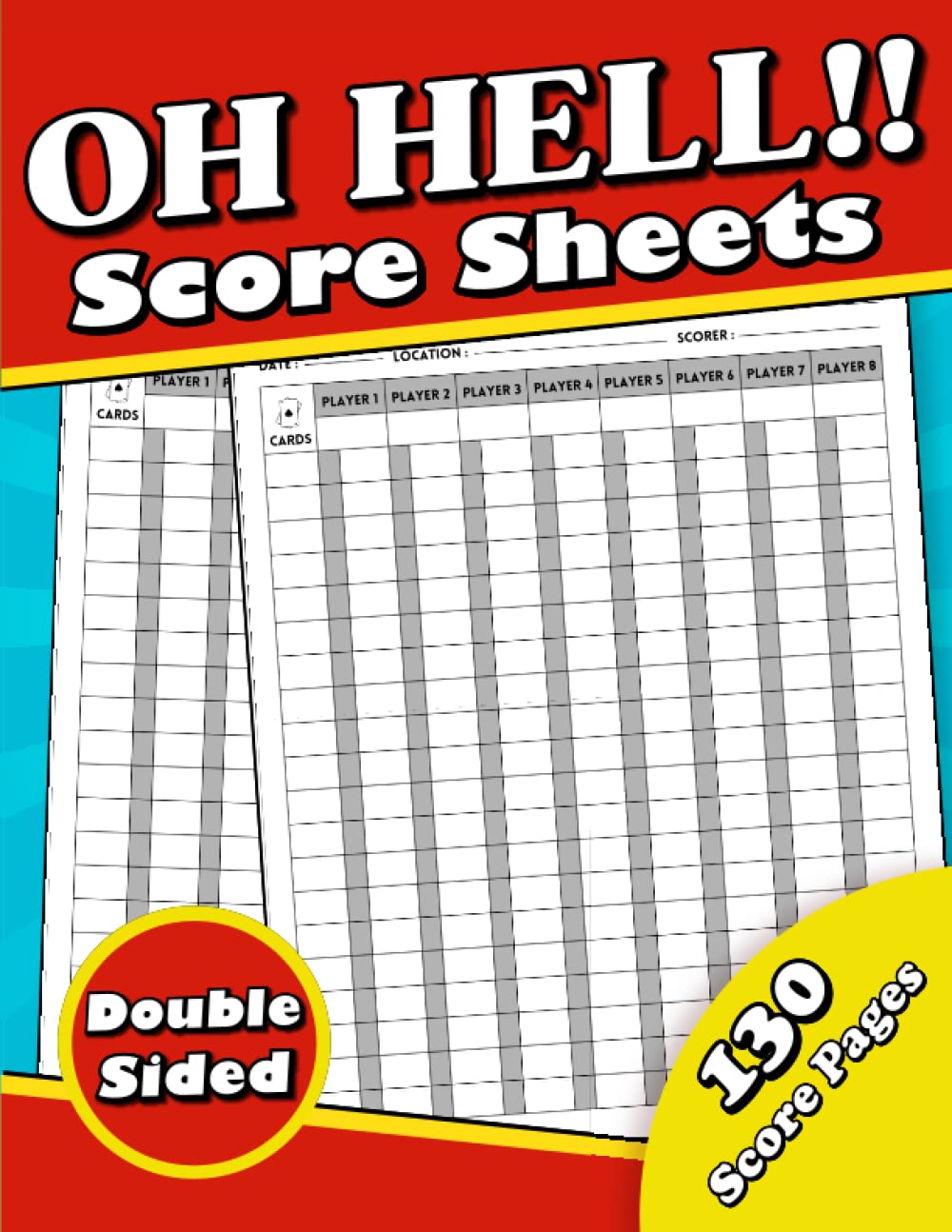 Oh Hell!! Game Score Sheets: Large Oh Hell Card Game Score Sheets ...