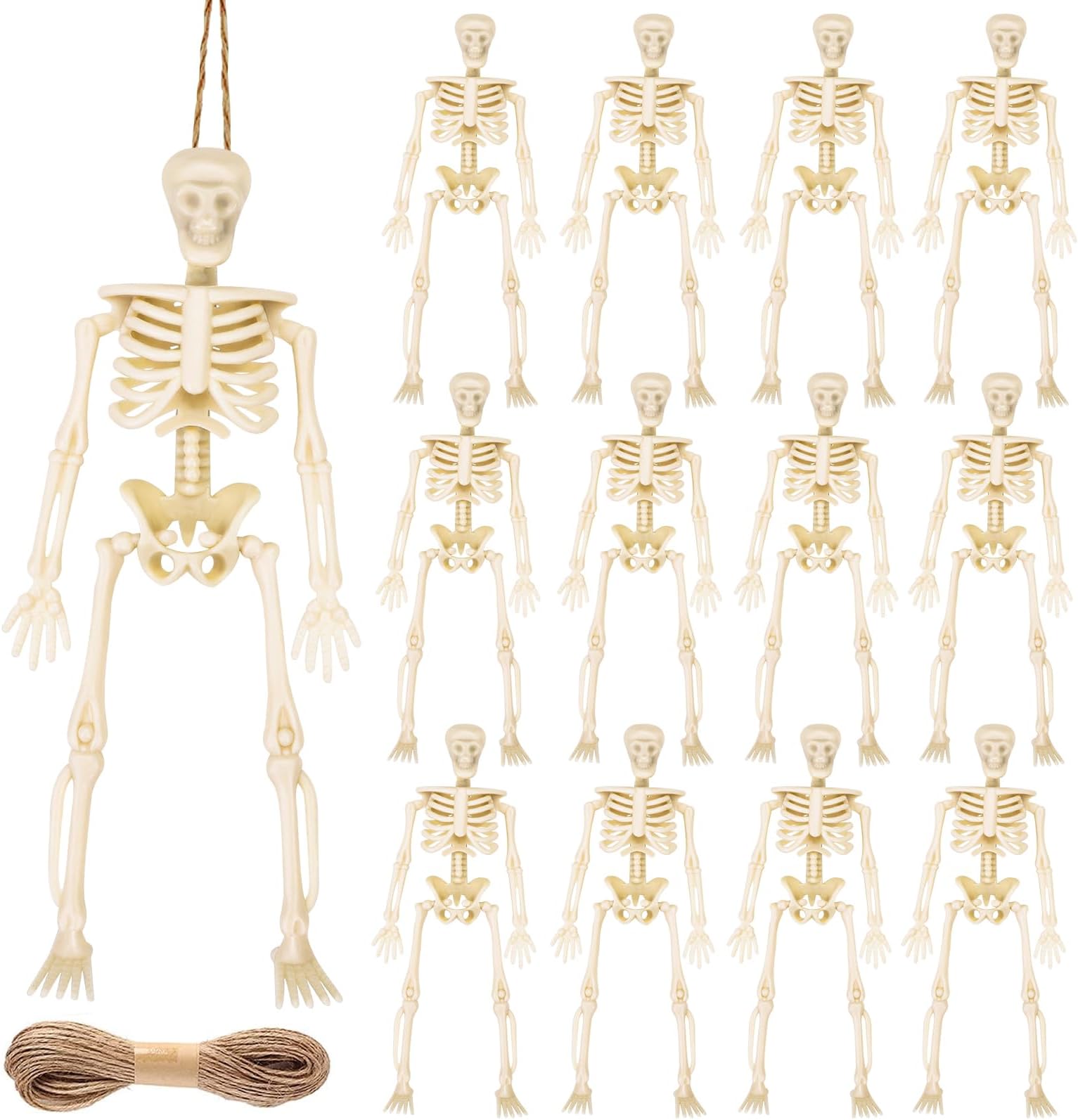 Amazon.com: XIPEGPA 8 PCS Mini Skeleton Figurines Small Halloween ...