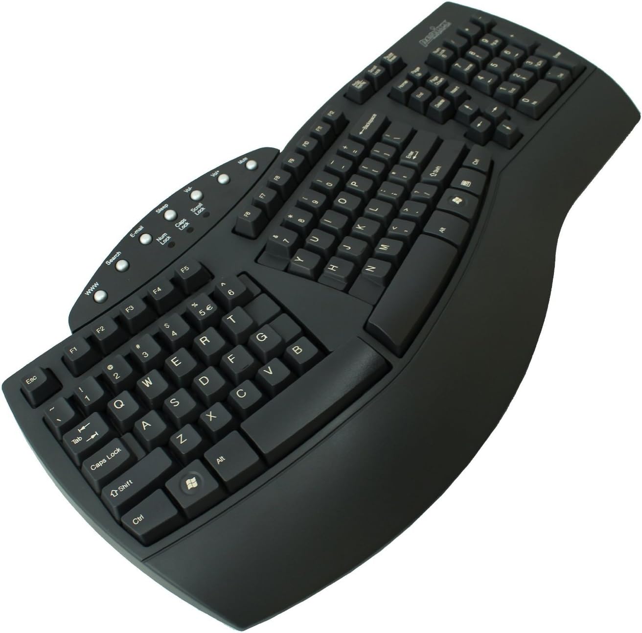 Amazon.com: Fellowes Microban Split Design Wired Keyboard, Dark Gray ...
