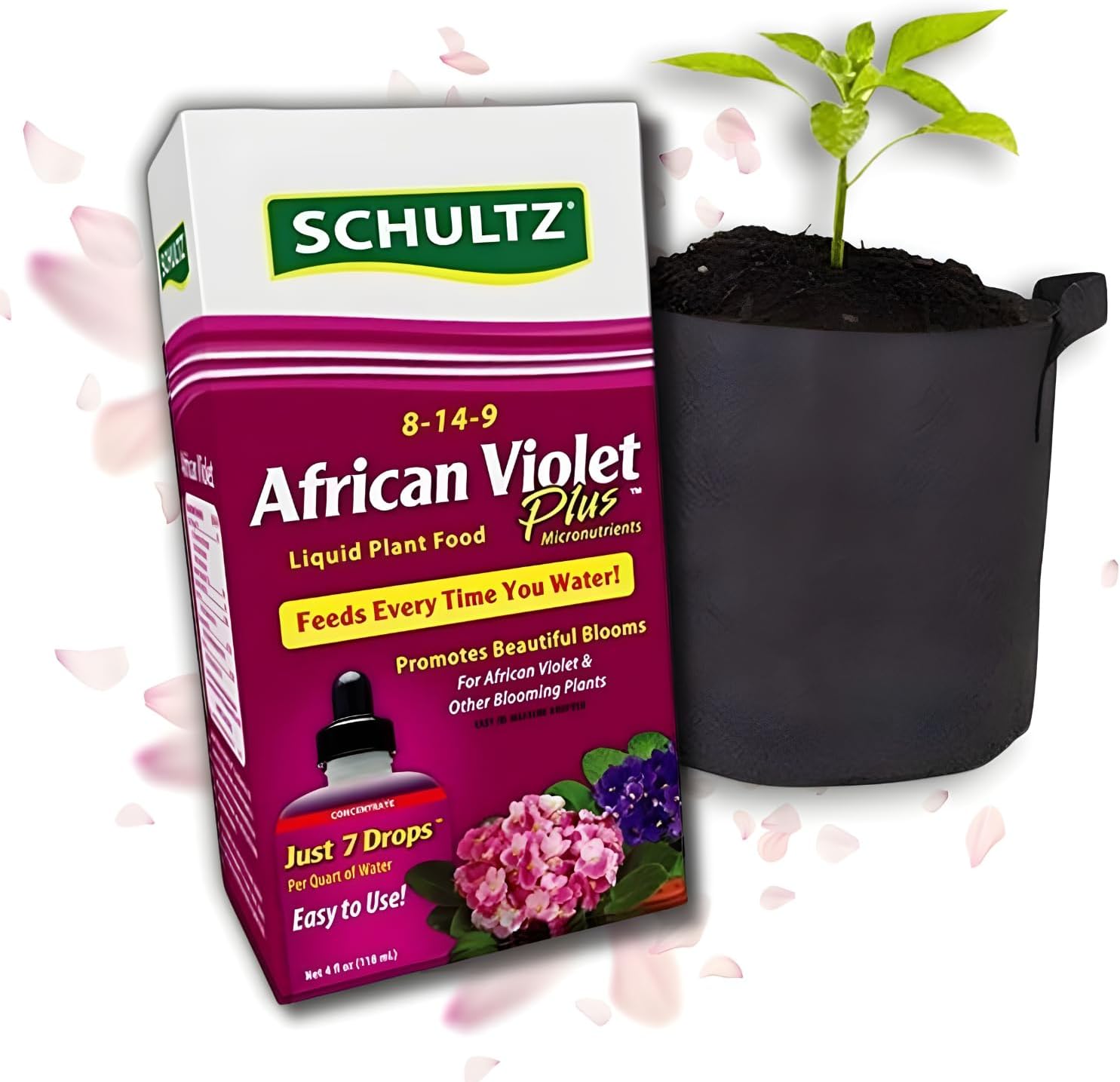 Amazon.com: GROVE African Violet Fertilizer with Heavy Duty Grow Bag ...