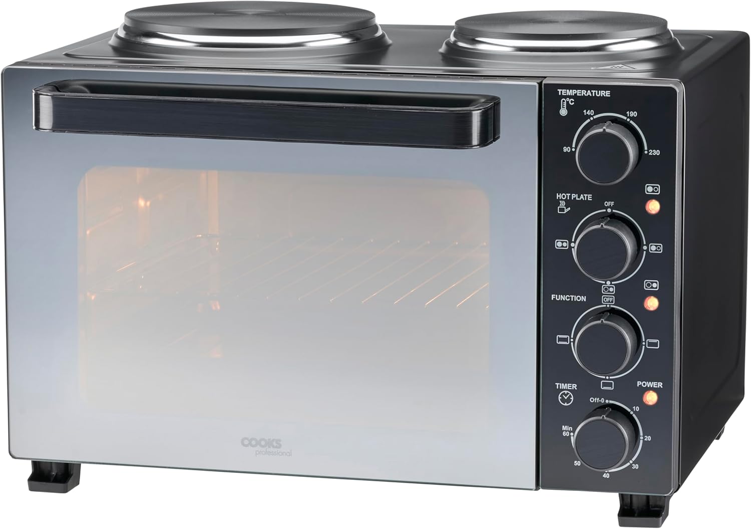 Cooks Professional Mini Portable Oven with Hobs | Energy Efficient ...