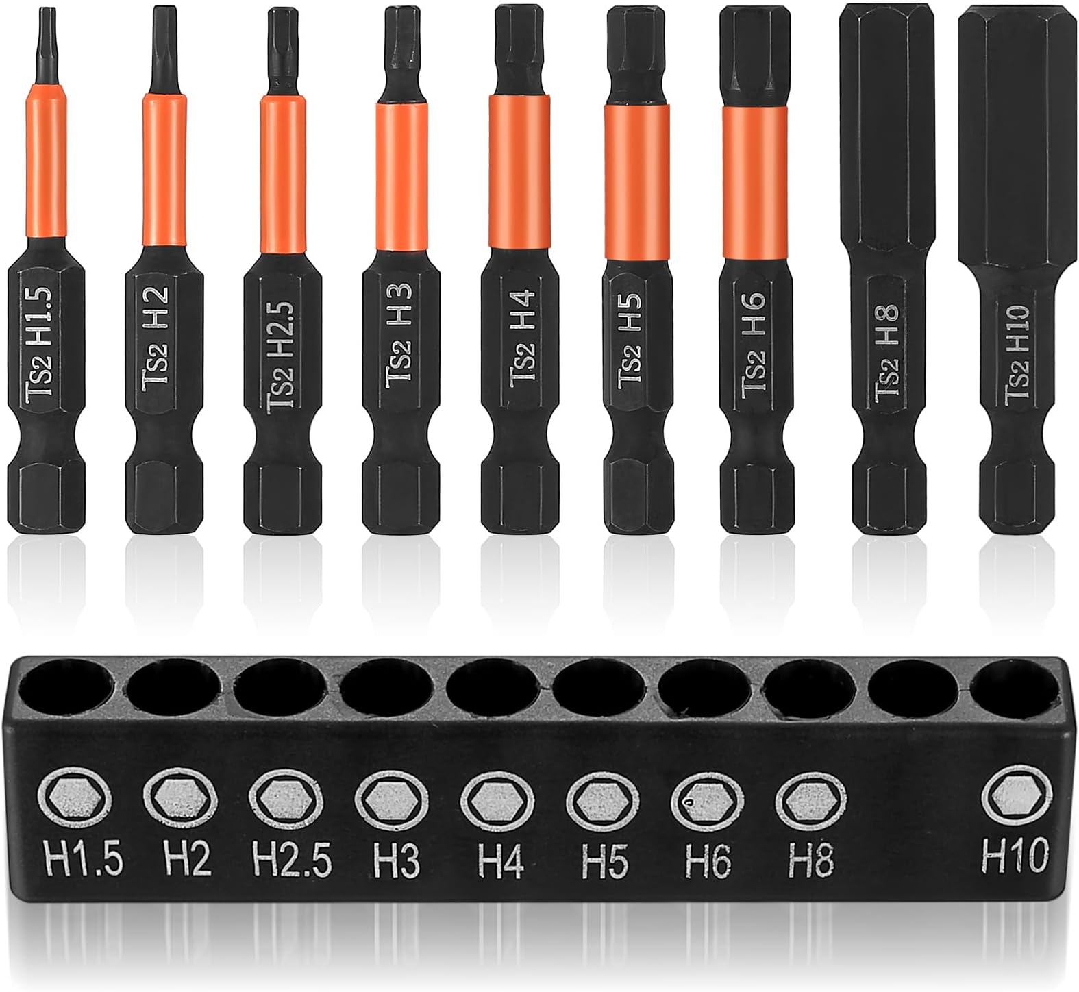 9 Pcs Allen Key Drill Bit Sets Hex Bit Set, 50mm Impact Drill Hex Allen ...