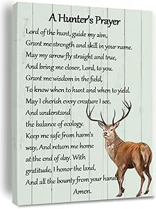 Amazon.com: A Hunter's Prayer Deer Wall Art Deer Picture Decor ...
